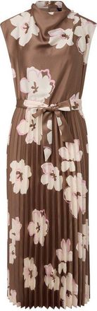s.Oliver Midikleid Kleid &Auml;rmelloses Satinkleid mit Plissee und Wasserfallausschnitt