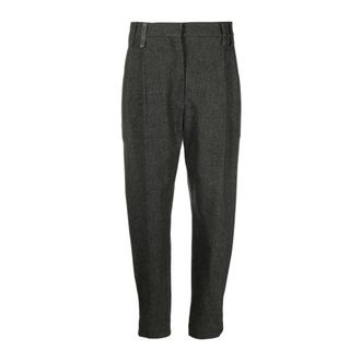 Brunello Cucinelli Femme, Pantalons, Gris, Taille: 40 FR Wool Blend Tailored Pantalons
