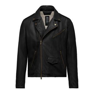 Bomboogie Homme, Vestes, Noir, Taille: 2XL Blouson Perfecto en Cuir