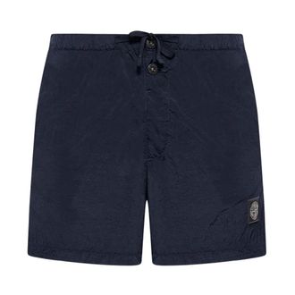 Stone Island Homme, Maillots de bain, Bleu, Taille: XL Compass Logo Swimsuit