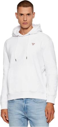 Guess Homme, Sweatshirts et sweats &agrave; capuche, Blanc, Taille: M Sweat &agrave; capuche logo