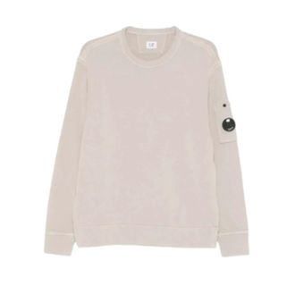 C.P. Company C.p. Company, Homme, Sweatshirts et sweats &agrave; capuche, Beige, Taille: M SweaT-shirt &agrave; manches longues