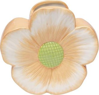 Kare Design Design Vase Blossom Dream, Gelb, 20 cm, Dolomit, Blumenvase, Motiv Blumen, Dekoration, Handgearbeitet, Gef&auml;&szlig; f&uuml;r Blumen