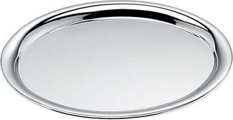 Silberkanne Tablett Berlin Oval (22x30 cm) - Edel Versilbert & Mit Geschenkverpackung - Serviertablett & Dekotablett, Silber-Plated