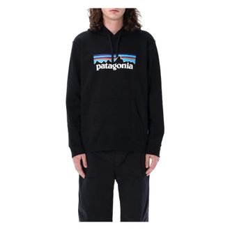 Patagonia P-6 Logo Hoodie - - Sweatshirts & Hoodies - Herren - Schwarzk - XL