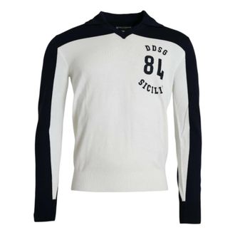 Dolce & Gabbana Sicilia Henley Pullover - - Knitwear - Herren - Wei&szlig; - XS