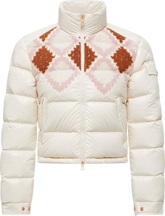 Moncler Moncler Doudoune Courte &Agrave; Bords En Laine Megara, Femme, Multicolore, Taille: 00