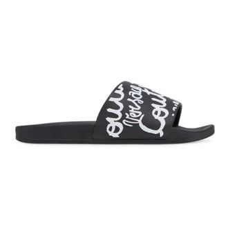 Versace Jeans Couture Schwarze Slip-On Sandalen Shell Modell - - Shoes - Damen - Schwarzk - 40 EU