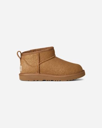 UGG Classic Ultra Mini Dazzle Boot f&uuml;r Kinder in Brown, Gr&ouml;&szlig;e Wildleder