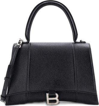 Balenciaga Hourglass Top Handle Bag Leather Medium satchel - Schwarz