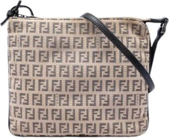 Fendi Sac bandouli&egrave;re Pre-owned en toile - Femme - Pre-owned - Beige - Taille: ONE Size