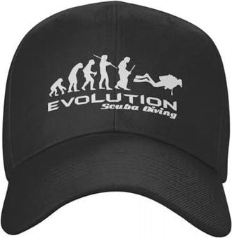 Generic Casquette de baseball Evolution of Scuba Diving Baseball Cap Hip Hop Femmes Hommes R&eacute;glable Amusant plong&eacute;e sous-marine Cadeau de camionneur Chapeau d