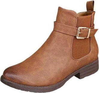 Generic Bottes de neige Chelsea pour femme - Confortables - En daim - Faciles &agrave; nettoyer - Pour lhiver - Marche &agrave; la campagne - Fermeture &eacute;clair - Doublure en