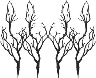 Cabilock KüNstliche Getrocknete Zweige Deko AST Zum AufhäNgen 4 StüCk FüR Vase Dekozweig FrüHlingsdeko Halloween Weihnachtsdeko Kunstblumen