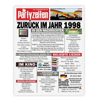 Stuff4 28. Vintage Bilder Poster Ungerahmt - Zur&uuml;ck im Jahr 1998 Zeitung - Wandbilder Wohnzimmer Schlafzimmer Vintage 27 Jahrgang Geboren, 20cm x 25cm Wand D