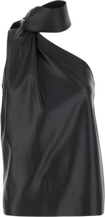 Stella McCartney Haut asym&eacute;trique style foulard - Femme - Tops - Noir - Taille: 38 FR