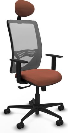 Piqueras y Crespo Moderner B&uuml;rostuhl Zulema mit 1D-Armlehnen, h&ouml;henverstellbarer Lendenwirbelst&uuml;tze und festem Kopfteil, ausgestattet mit 3 Positionen und Schneidschaum