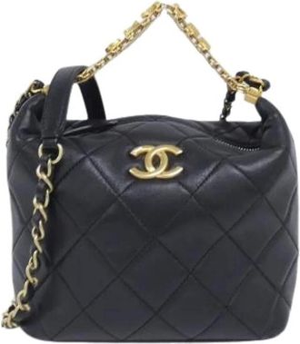 Chanel Pre-owned Sac bandouli&egrave;re en agneau As3242 - Femme - Pre-owned - Noir - Taille: ONE Size