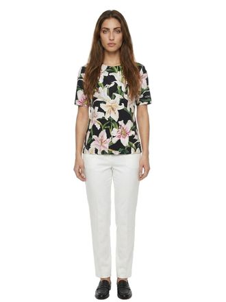 Dolce & Gabbana Floral-Print Cotton T-Shirt - Multicolor