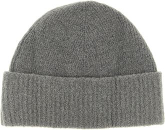 Ami AM341795BM Ribbed Alpaca-Wool Blend Beanie - Grey