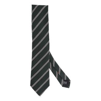 Ermenegildo Zegna Seidenkrawatte mit Streifen - - Accessories - Herren - Gr&uuml;n - ONE SIZE