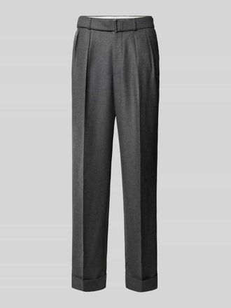Officine G&eacute;n&eacute;rale Regular Fit Bundfaltenhose aus Schurwolle mit Umschlag
