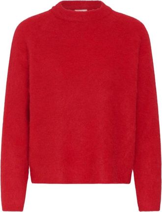 Kaffe Maille col rond - Femme - Pulls - Rouge - Taille: 38 FR