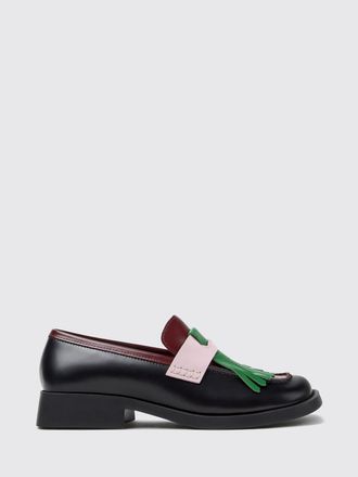 Camper Zweifarbige Twins Penny-Loafer aus Leder mit Fransen und XL Extralight-Sohle