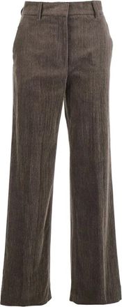 Antonelli Femme, Pantalons, Brun, Taille: 38 FR Pantalon Marron en Velours avec Passants pour Ceinture