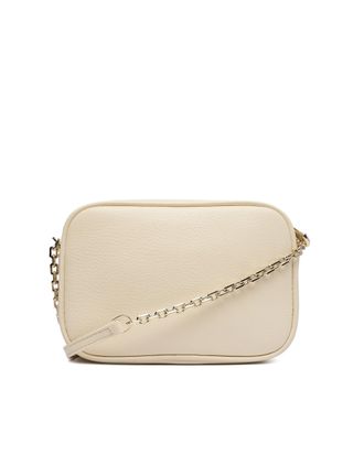 Patrizia Pepe Womens Shoulder Bag Wooly White Leather