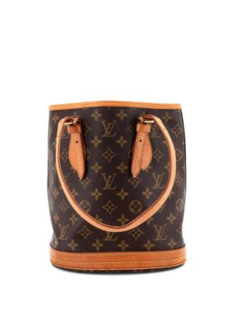 Louis Vuitton petit sac seau monogramm&eacute; en toile - Marron