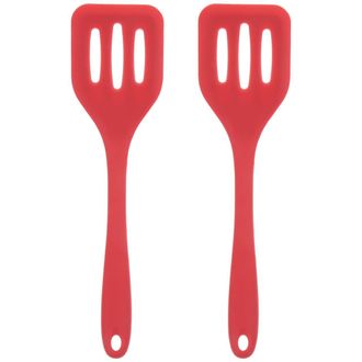 Amosfun 2st&uuml;cke Silikon Pfannenwender Hitzebest&auml;ndig Antihaft Kochspatel Mit Schlitz F&uuml;r K&uuml;che Restaurant Zuhause Lebensmittelecht Flexibel Farblich Sortiert 