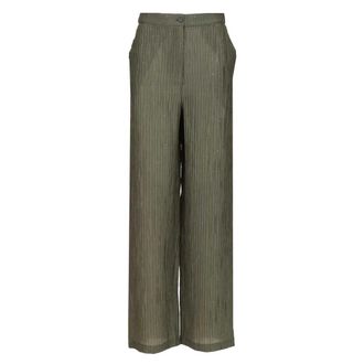 Emporio Armani Texturierte Lurex-Taft-Hose - - Trousers - Damen - Gr&uuml;n - XS