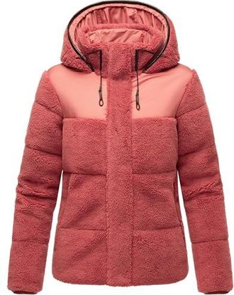 Marikoo Kaguraa Veste polaire chaude matelass&eacute;e pour femme dans un m&eacute;lange de mat&eacute;riaux tendance avec capuche 16 XS &agrave; XXL, rot, XS