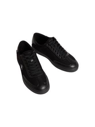 Calvin Klein Plateausneaker CALVIN KLEIN LOW PRO CUPS WT CANV MG, Damen, Gr. 39, schwarz, Textil, unifarben, Schuhe Plateausneaker, Schn&uuml;rschuh, Halbschuh, Freizei