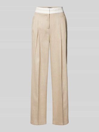 Cambio Wide Leg Leinenhose mit Bundfalten Modell ANNY
