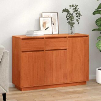vidaXL Vidaxl - Buffet Marron cire 110 x 34 x 75 cm Bois massif en pin