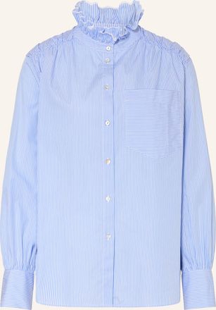 Rich & Royal Bluse Mit R&uuml;schen blau
