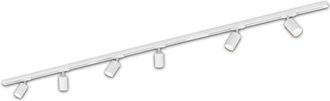 Briloner Schienensystem Rail Komplettset, 6x GU10 Spots schwenkbar, Einspeisung, Lichtschienensystem Decke, Strahler Schiene, Deckenlampe, Deckenleuchte, Spotl