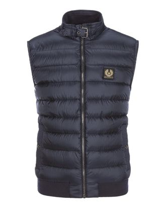 Belstaff Gesteppte Daunenweste mit Sturmriegelverschluss in