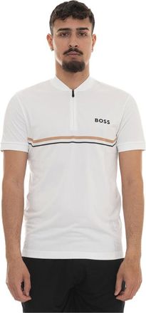 HUGO BOSS Homme, Tops, Blanc, Taille: XL Pl-Toc-Spin-Bodymapp Polo sans col