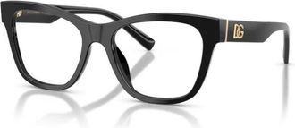 Dolce & Gabbana Femme, Accessoires, Noir, Taille: 55 MM Square Lunettes