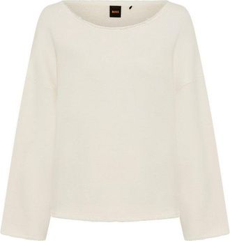 HUGO BOSS Sweatshirt Enely Premium Damenmode Loose Fit, Baumwoll-Mix