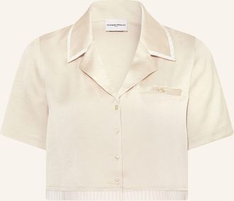 Claudie Pierlot Claudie Pierlot Cropped-Bluse Aus Satin beige