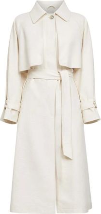 Herno Femme, Manteaux, Beige, Taille: 42 FR Trench-coat en Tissu Cr&ecirc;pe Frais