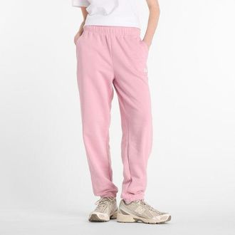 New Balance Damen Sport Essentials French Terry Jogger in Rosa, Baumwolle, Gr&ouml;&szlig;e XS