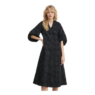 Stine Goya A-Linien-Midikleid - - Dresses - Damen - Schwarzk - XS