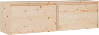 vidaXL Vidaxl - Armoires murales 2 pcs 60x30x35 cm Bois de pin massif