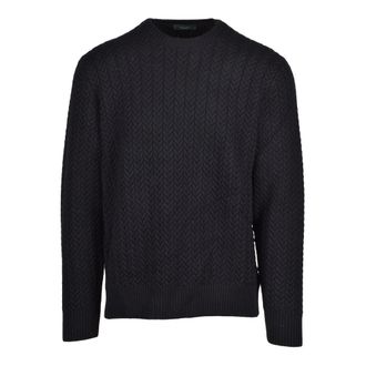 Zanone Maglione Intrecciato Girocollo - - Knitwear - Herren - Schwarzk - XL