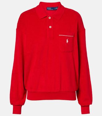 Polo Ralph Lauren Polo en coton &eacute;ponge m&eacute;lang&eacute;